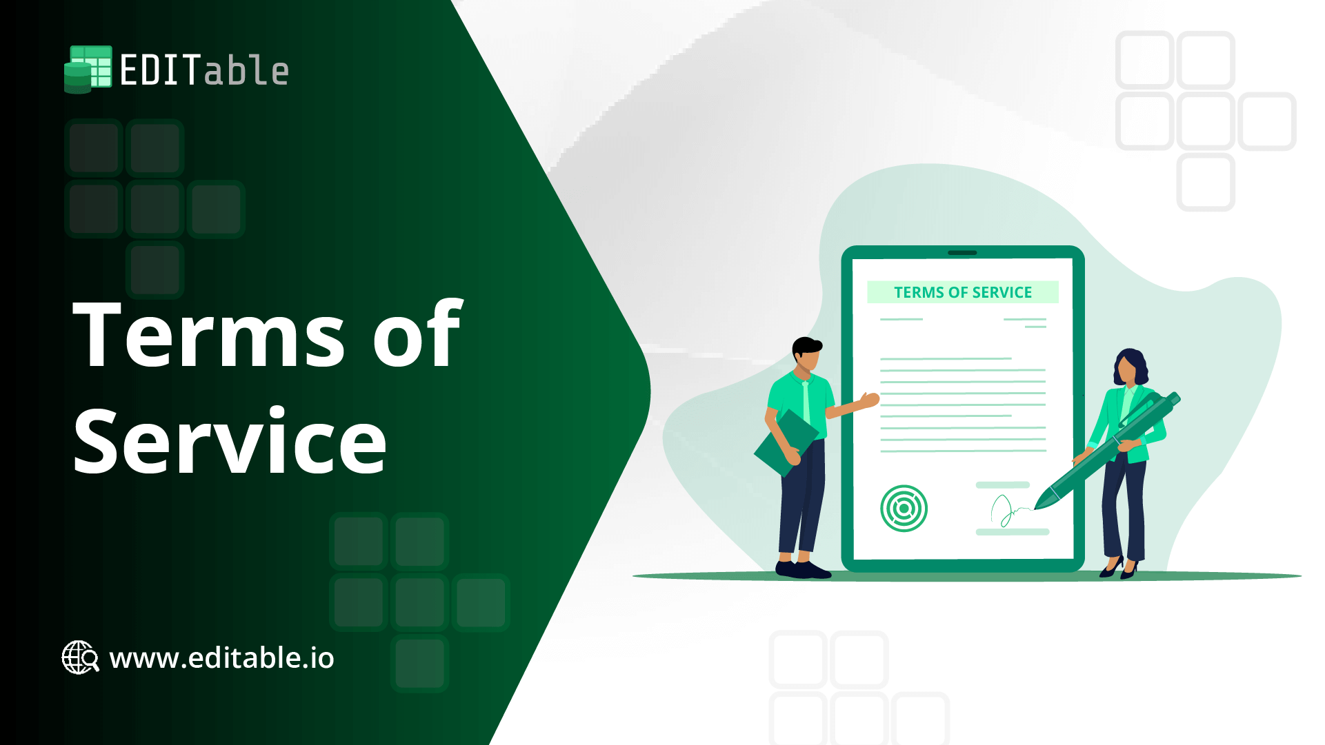 Terms of Service - Editable